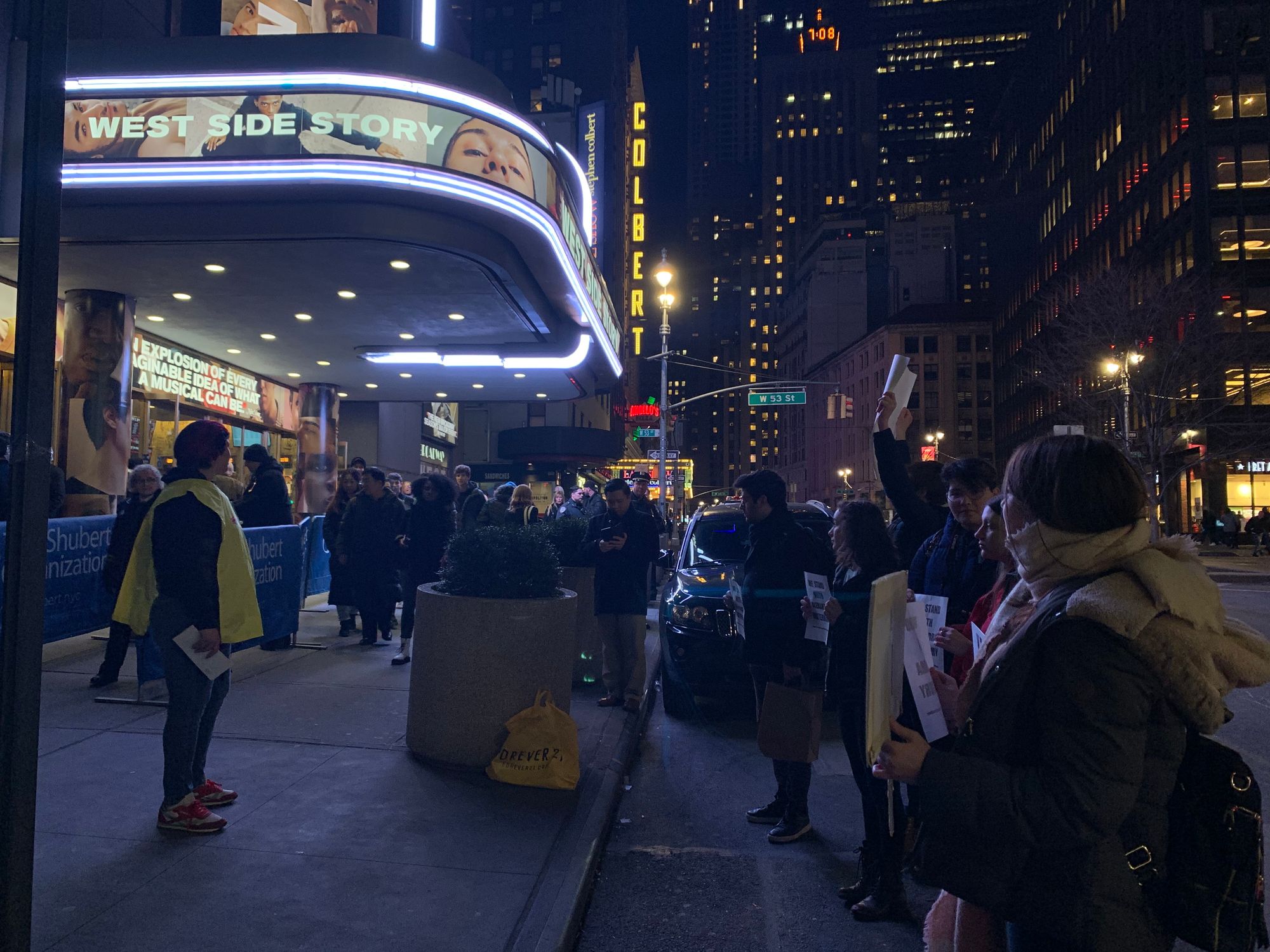 Protesters rally at ‘West Side Story’ against Amar Ramasar casting